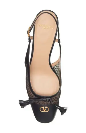 Valentino Garavani Valet Du Roi Slingback Pump - Black