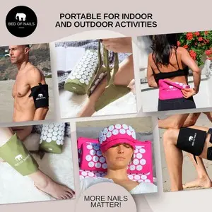 BED OF NAILS Bon Eco Strap Original Portable Organic Linen Targeted Acupressure Wrap