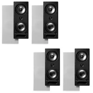 POLK AUDIO 265-rt 3 Way Vanishing In Wall Speakers4 Pack - White