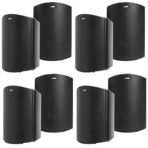 POLK AUDIO Atrium 6 All Weather Outdoor Loudspeakers8 Pack - Black