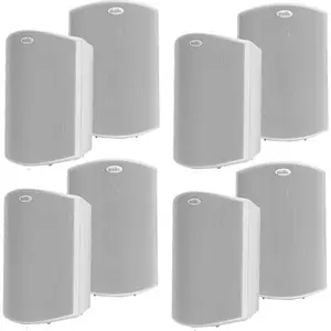 POLK AUDIO Atrium 5 All Weather Outdoor Loudspeakers8 Pack - White