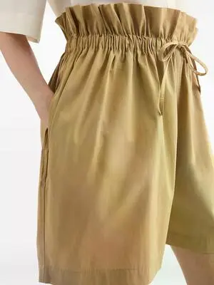JIL SANDER Drawstring Cotton Poplin Shorts - Neutrals