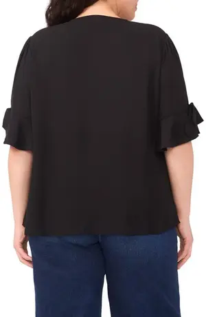 CECE DUPRAZ Ruffle Short Sleeve Shirt