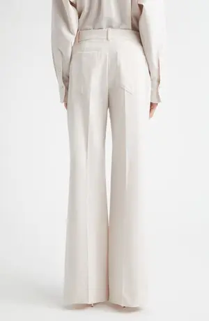 Victoria Beckham Alina High-waist Flare Leg Pants - Bone