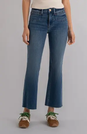Kut From The Kloth Raw Hem Ankle Flare Jeans