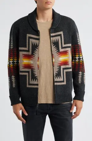 Pendleton Harding Zip Lambswool Cardigan
