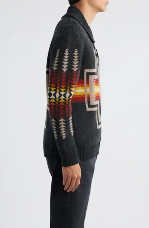 Pendleton Harding Zip Lambswool Cardigan