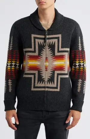 Pendleton Harding Zip Lambswool Cardigan