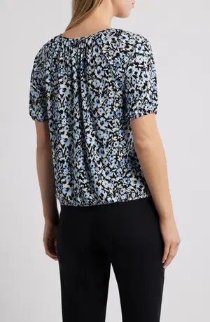 Anne Klein Floral Peasant Top