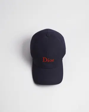 Dior Cap - Deep Blue Cotton Canvas