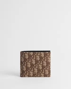 Dior Bifold Wallet - Brown Dior Oblique Jacquard