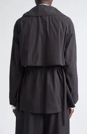 Lafayette 148 New York Oversized Cotton And Nylon Funnel Neck Jacket