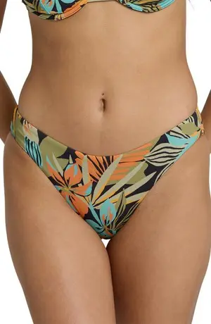 BILLABONG Des Tropiques Lowrider Bikini Bottoms - Black Multi