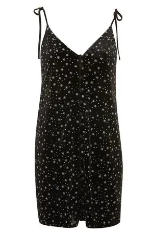 Topshop Glitter Star Velvet Slipdress