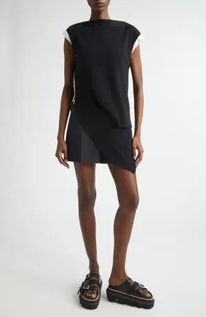 Sacai Suiting X Knit Dress - Black