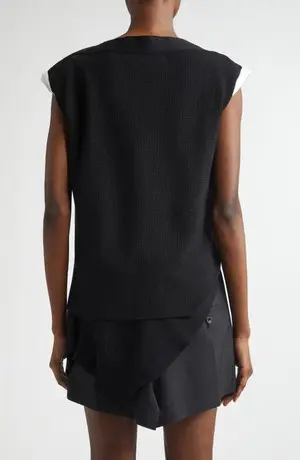 Sacai Suiting X Knit Dress - Black