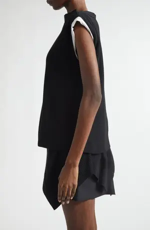 Sacai Suiting X Knit Dress - Black