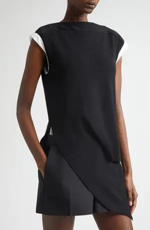 Sacai Suiting X Knit Dress - Black