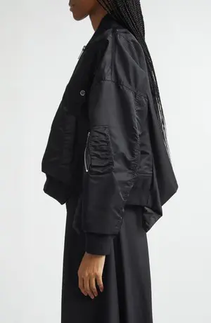 Sacai Nylon Twill Bomber Jacket - Black