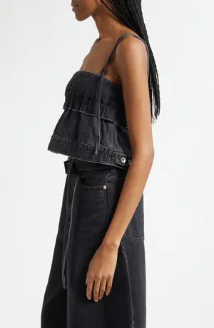 Sacai Crop Denim Camisole