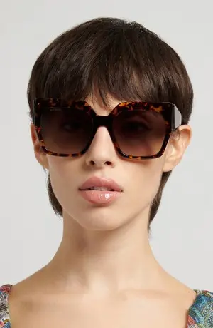 Etro 57mm Square Sunglasses - Havana/brown Sf