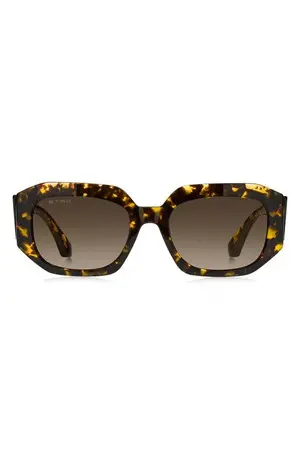 Etro 55mm Geometric Sunglasses Havana/brown Sf