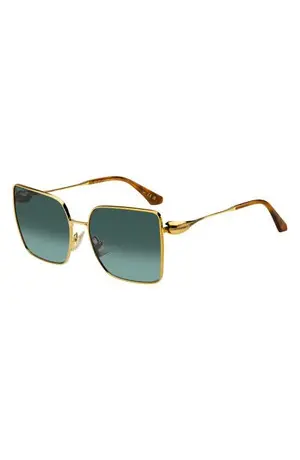 Etro 59mm Square Sunglasses - Yellow Antique Gold/green