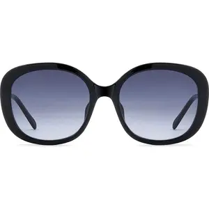 Fossil Gradient Oval Sunglasses - Black/dark Grey Sf