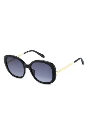 Fossil Gradient Oval Sunglasses - Black/dark Grey Sf