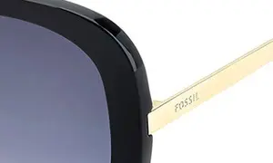 Fossil Gradient Oval Sunglasses - Black/dark Grey Sf