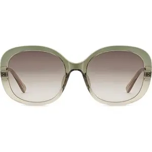 Fossil Gradient Oval Sunglasses Green Beige/brown Sf