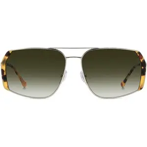 Isabel Marant 60mm Pilot Sunglasses - Yellow Havana Palladium/green
