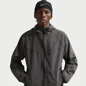 Nike Tech Dri-fit Woven Full-zip Windrunner Jacket - Grey