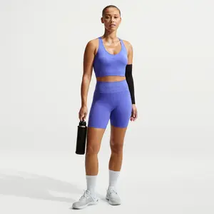 Nike Pro Seamless Dri-fit High-waisted 5" Biker Shorts - Blue
