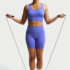 Nike Pro Seamless Dri-fit Cropped Tank Top - Blue