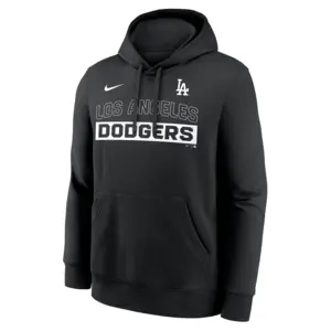 Nike Los Angeles Dodgers Club Mlb Pullover Hoodie - Black