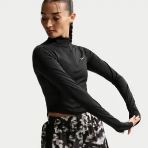 Nike Dri-fit Fitted 1/2-zip Running Top - Black
