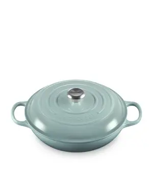 LE CREUSET Cast Iron Shallow Casserole Dish - Blue