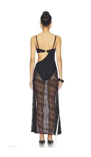 PatBO X Revolve Midnight Pearl Mesh Beach Dress