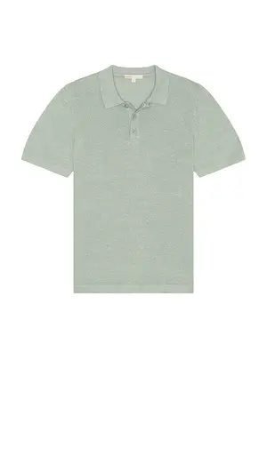 Onia Linen Sweater Polo In . Also - Olive