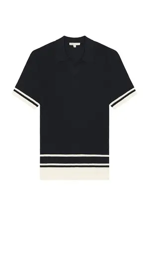 Onia Cotton Textured Johnny Collar Polo In . Also