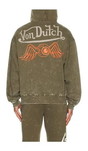 VON DUTCH Oversized Zip Hoodie