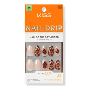 Kiss Drip Press On Nails - Lively Whisper