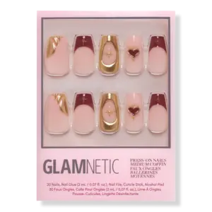 GLAMNETIC Queen Of Hearts Press-on Nails - One-color