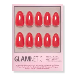 GLAMNETIC Red Flag Press-on Nails - One-color