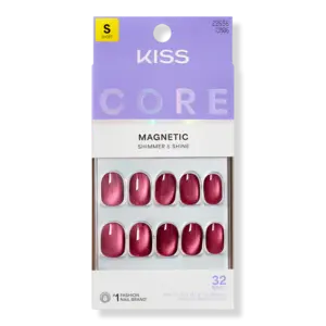 Kiss Core Magnetic Short Round Press On Nails - Flaming