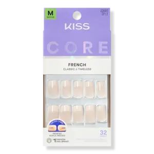 Kiss Core French Medium Squoval Press On Nails - Scenario