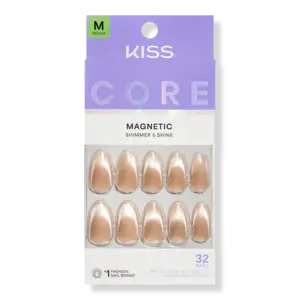 Kiss Core Magnetic Medium Almond Press On Nails - Amazon Falls