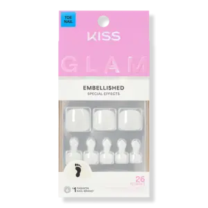 Kiss Glam Embellished Press On Toenails - Twinkle Toes