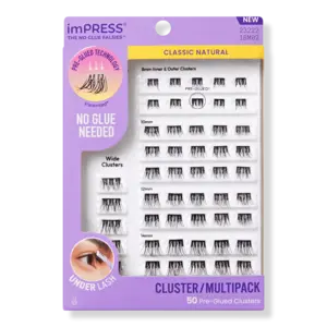 Kiss Impress Multipack Pre-glued Lash Clusters Kit Classic Natural - One-color